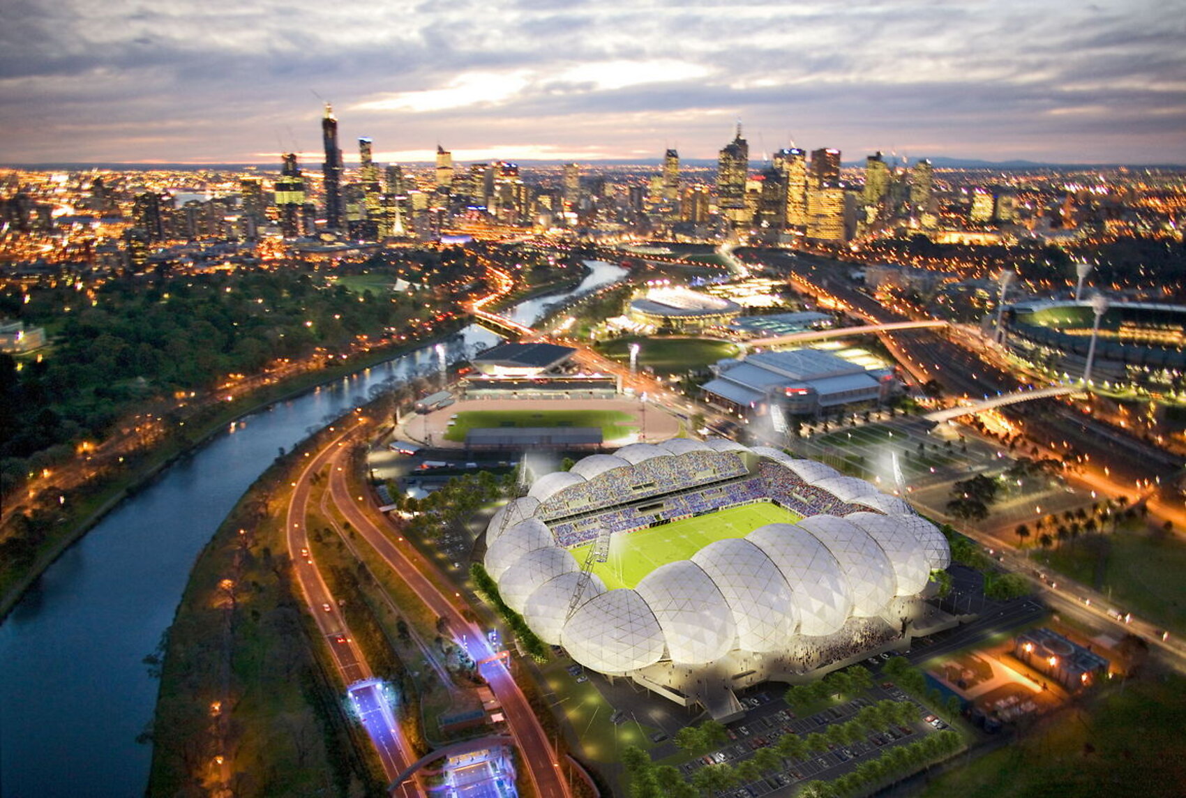 Melbourne Rectangular Stadium | Flood